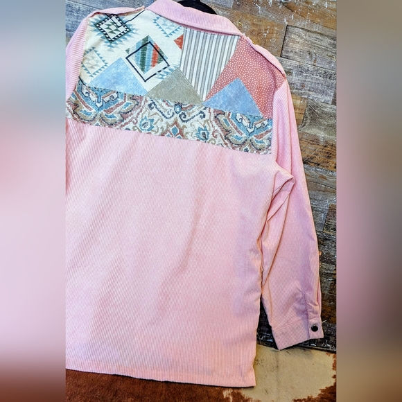 Original Design Shacket | Tops | New Handcrafted Pink Cordoroy Shacket ...